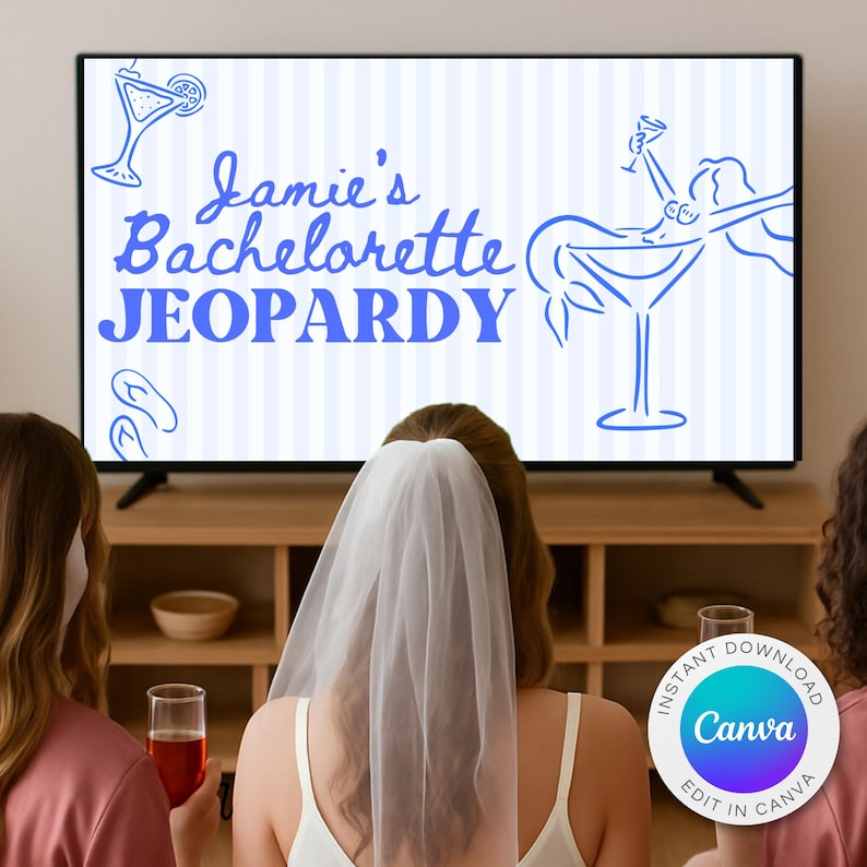 Coastal Bachelorette Jeopardy Game: Canva Template (digital Download ...