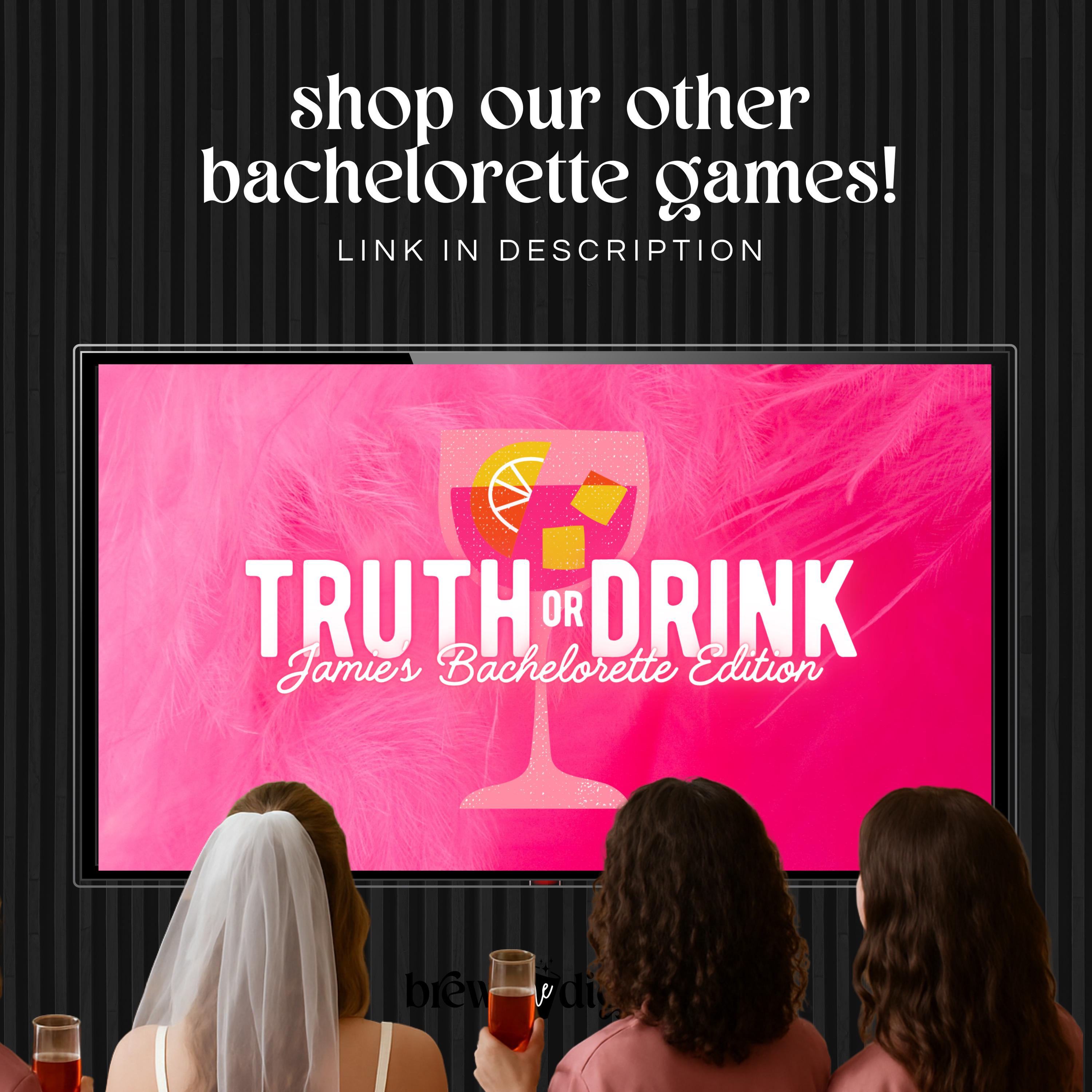Bachelorette Drinking Game: Name That Thing - Editable Canva Template ...