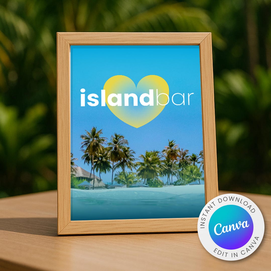 Table Signs | Bachelorette Personalized Signs | Island Tropical Theme ...