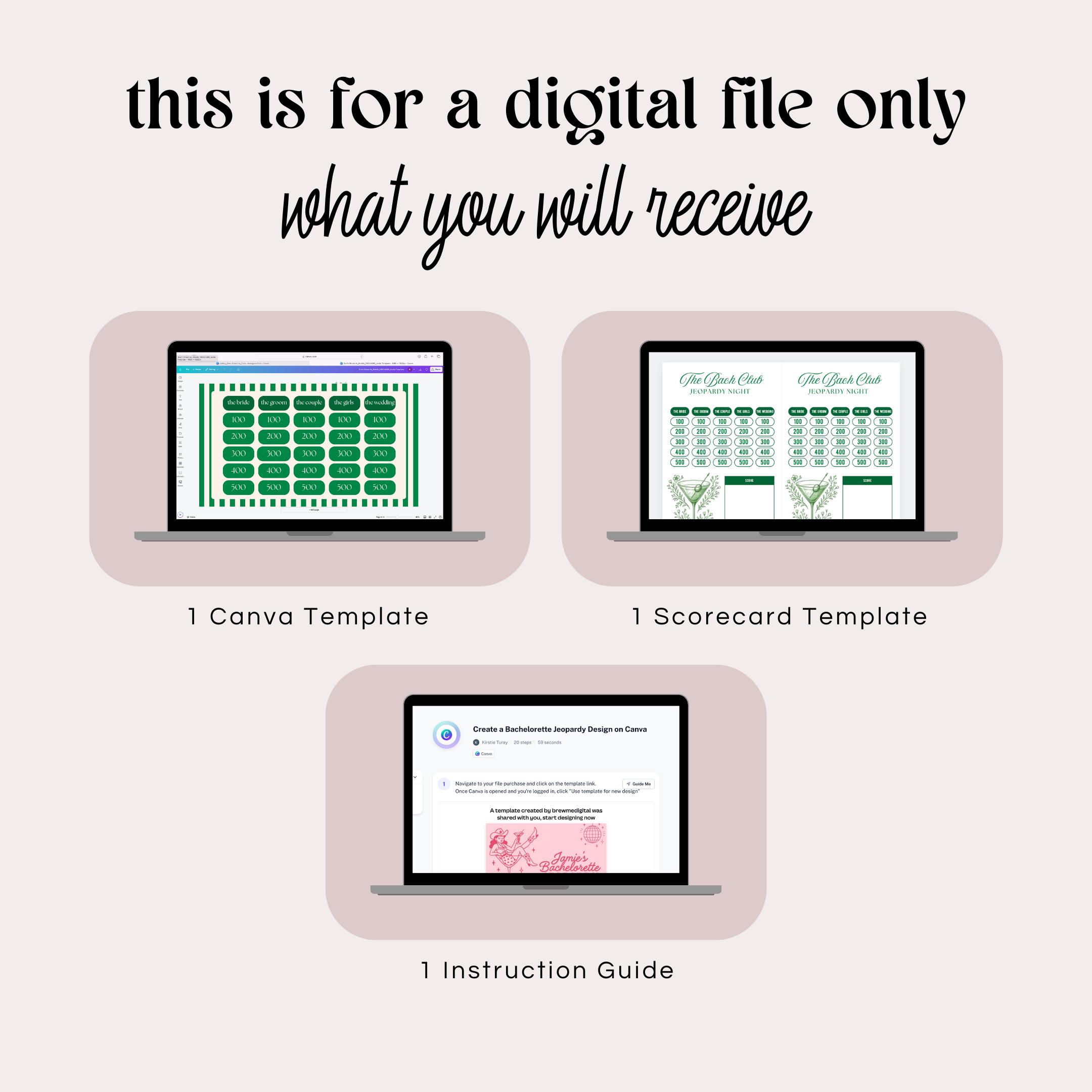Jeopardy Bachelorette Party Game: Old Money Theme (editable Canva ...