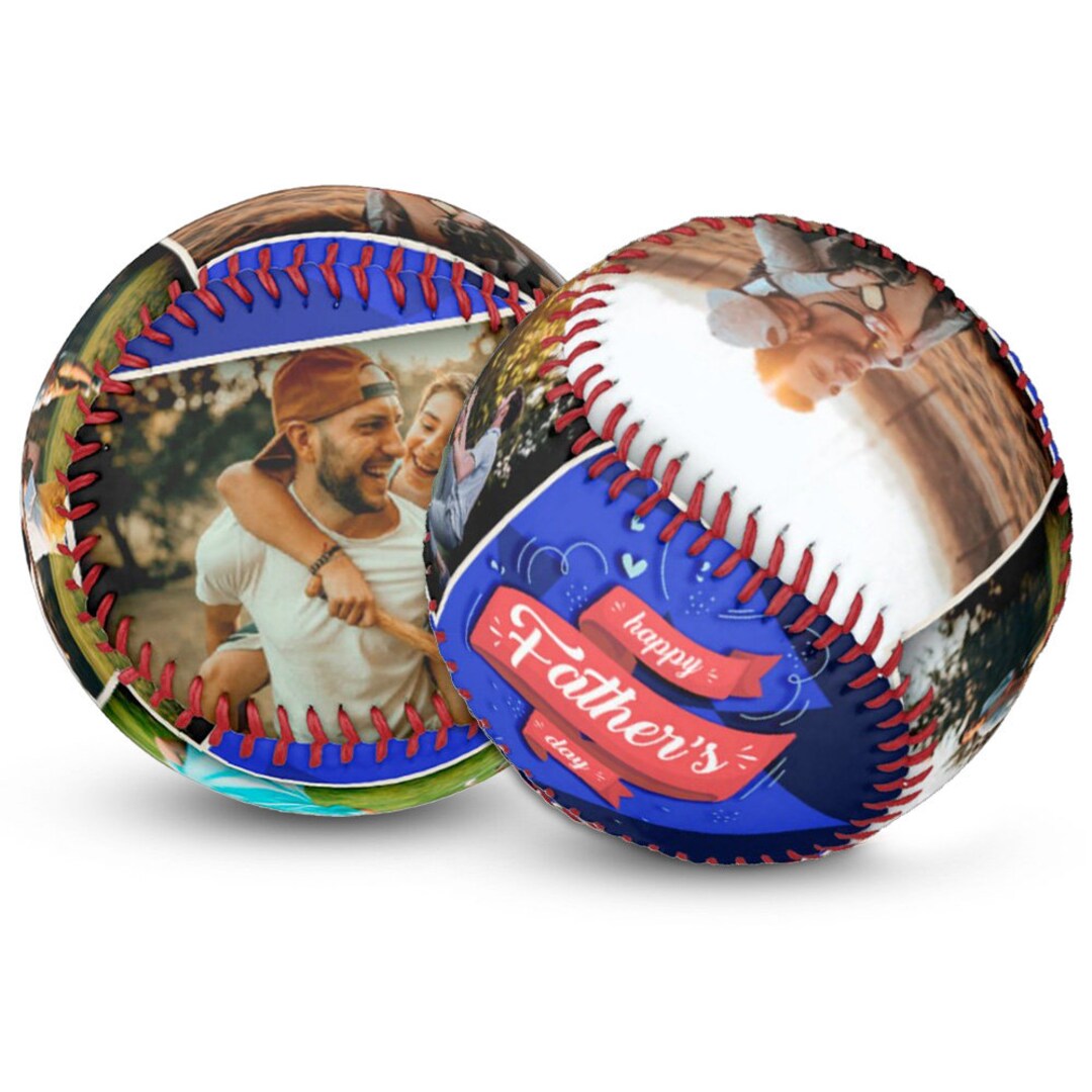 Personalized Photo Baseball | Collage Design | Father's Day Baseball ...