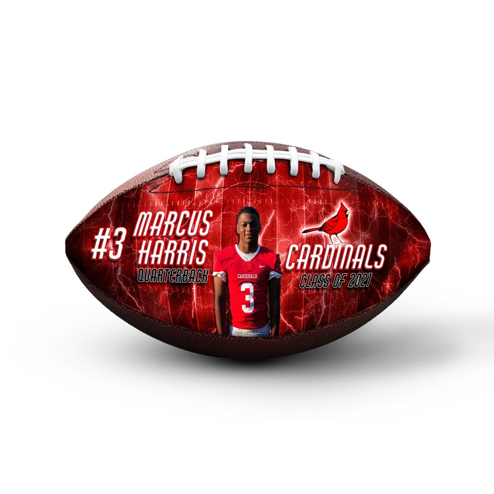 Custom Photo Football Playmaker Design Great for Senior - Etsy