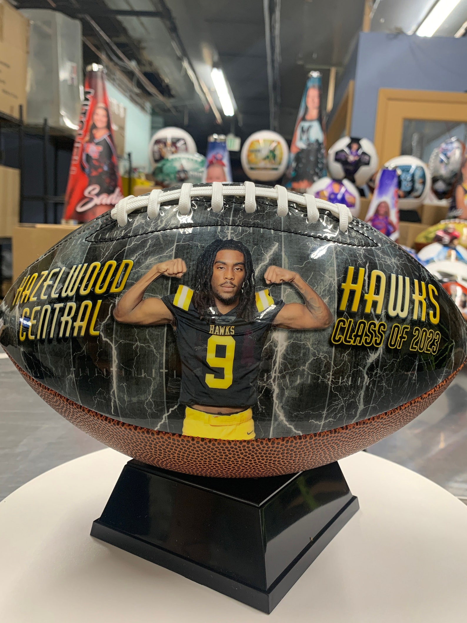 Custom Photo Football | Playmaker Design | Great for Senior Night ...