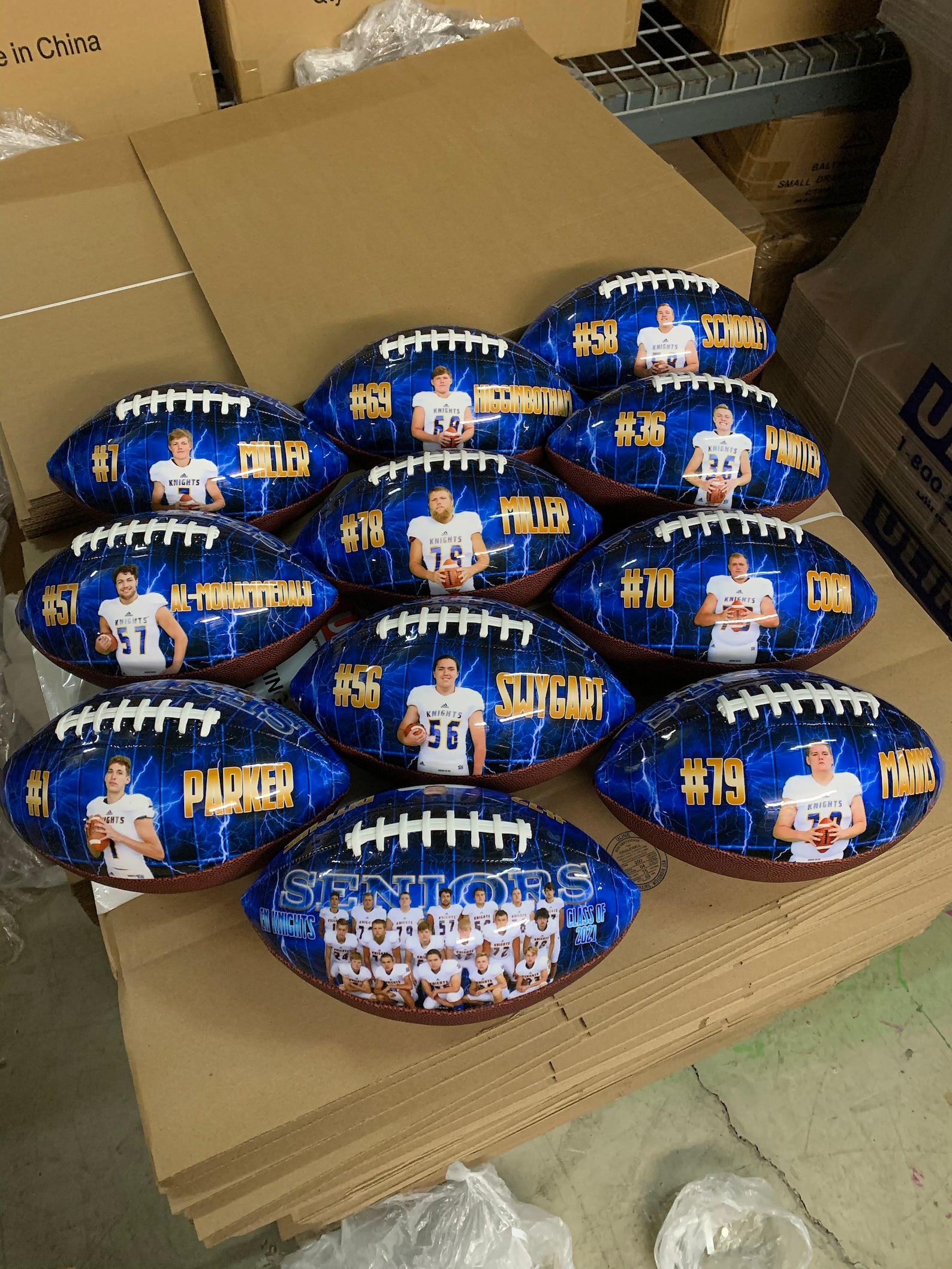 Custom Photo Football | Playmaker Design | Great for Senior Night ...