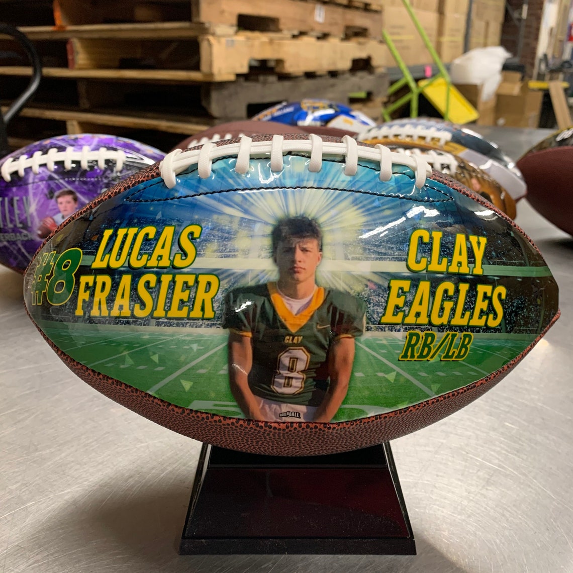 Custom Photo Football Burst Design Great for Senior Night - Etsy