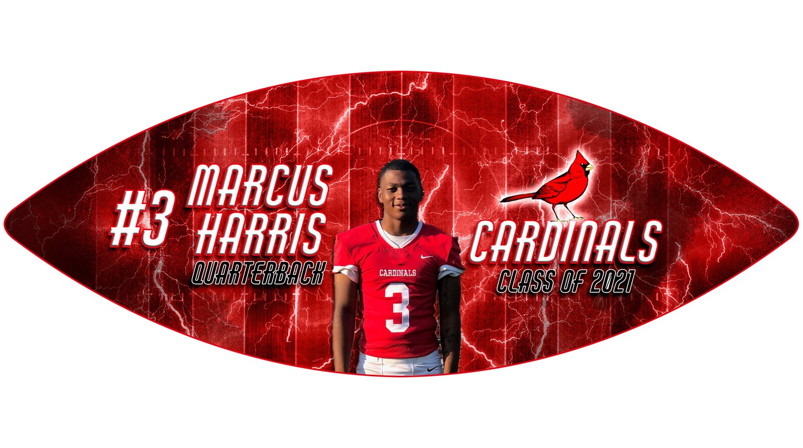 Custom Photo Football | Playmaker Design | Great for Senior Night ...