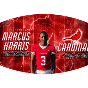 Custom Photo Football | Playmaker Design | Great for Senior Night ...