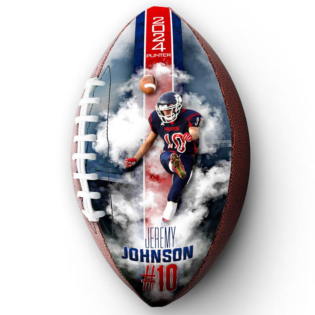 Custom Photo Football | Touchdown Design | Great for Senior Night ...