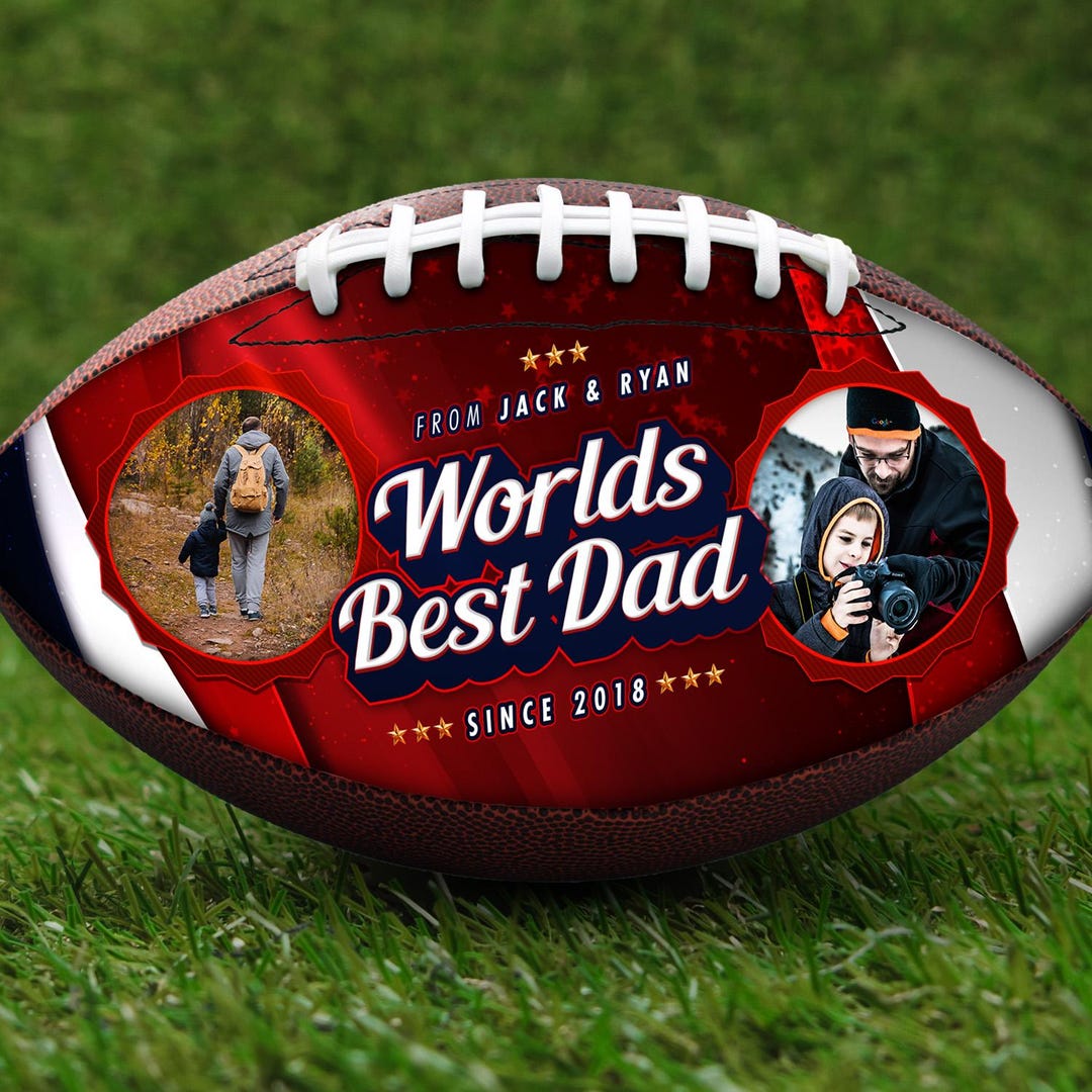 Custom Photo Football | Stars & Stripes, Father's Day Gift - Etsy