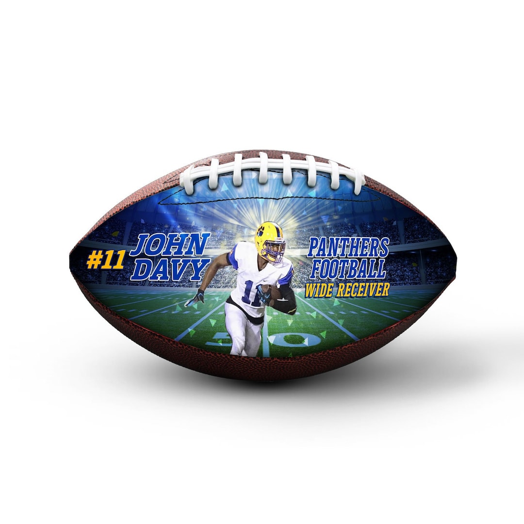 Custom Photo Football | Burst Design | Great for Senior Night, Coach ...
