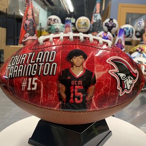 Custom Photo Football | Playmaker Design | Great for Senior Night ...