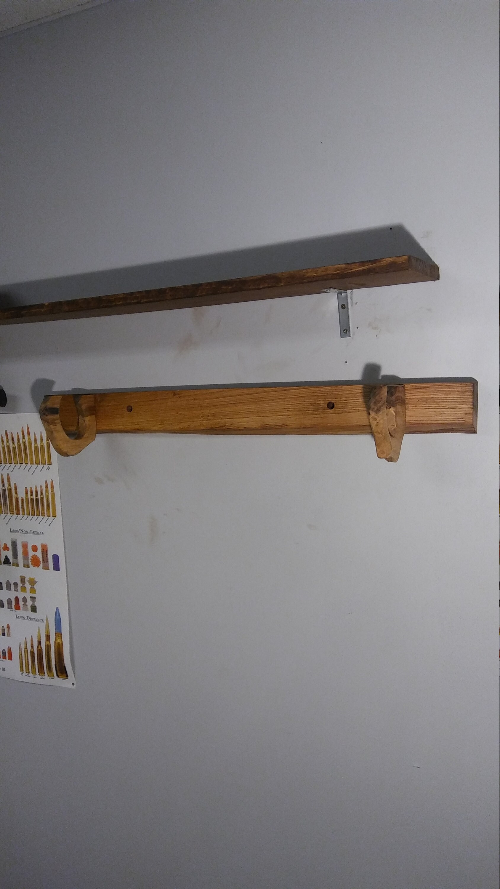 Live Edge Oak and Poplar Gun Rack - Etsy