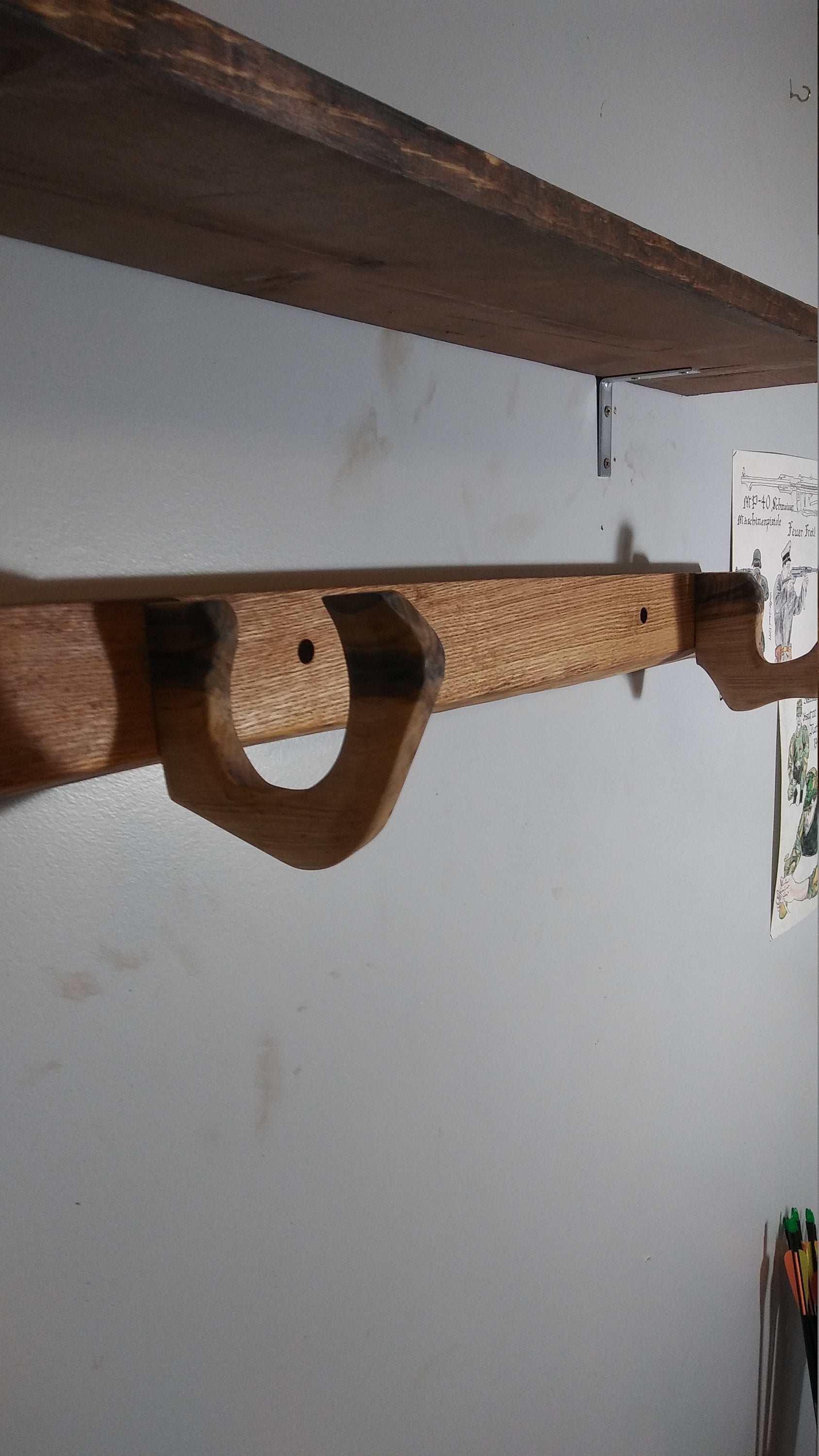 Live Edge Oak and Poplar Gun Rack - Etsy