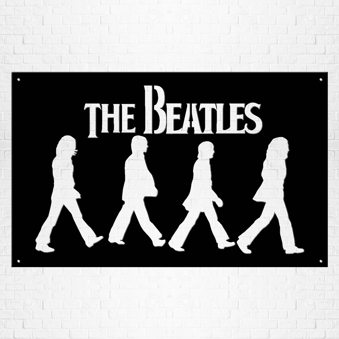 Beatles Metal Wall Sign Abbey Road Crossing Features the | Etsy