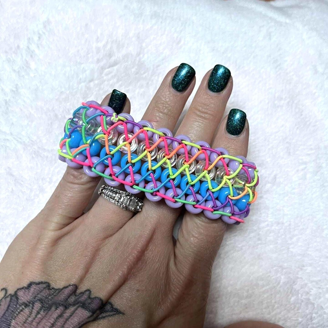 Ladder Stitch Cuff, Rainbow Cuff, X Base Cuffs, and Checkered Ladder ...