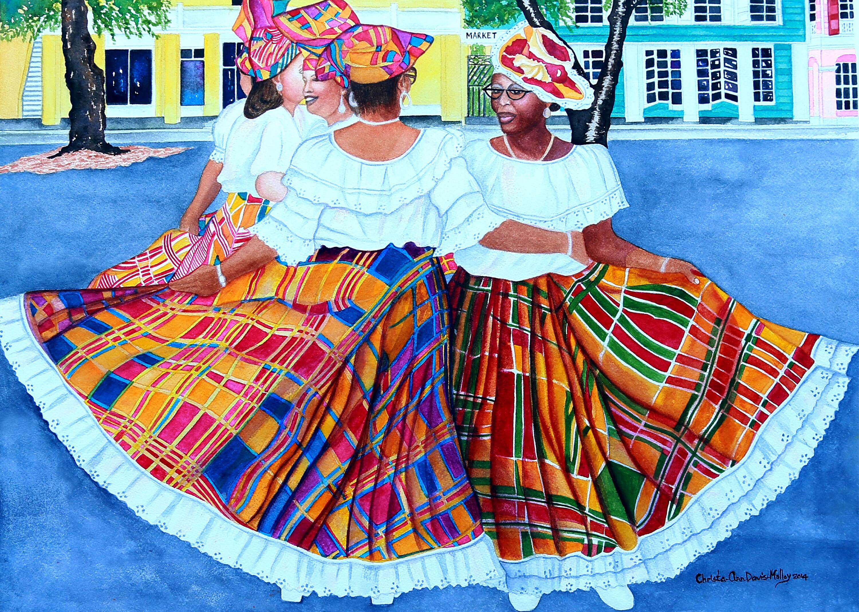 Quadrille Dancers in the Market USVI - Etsy