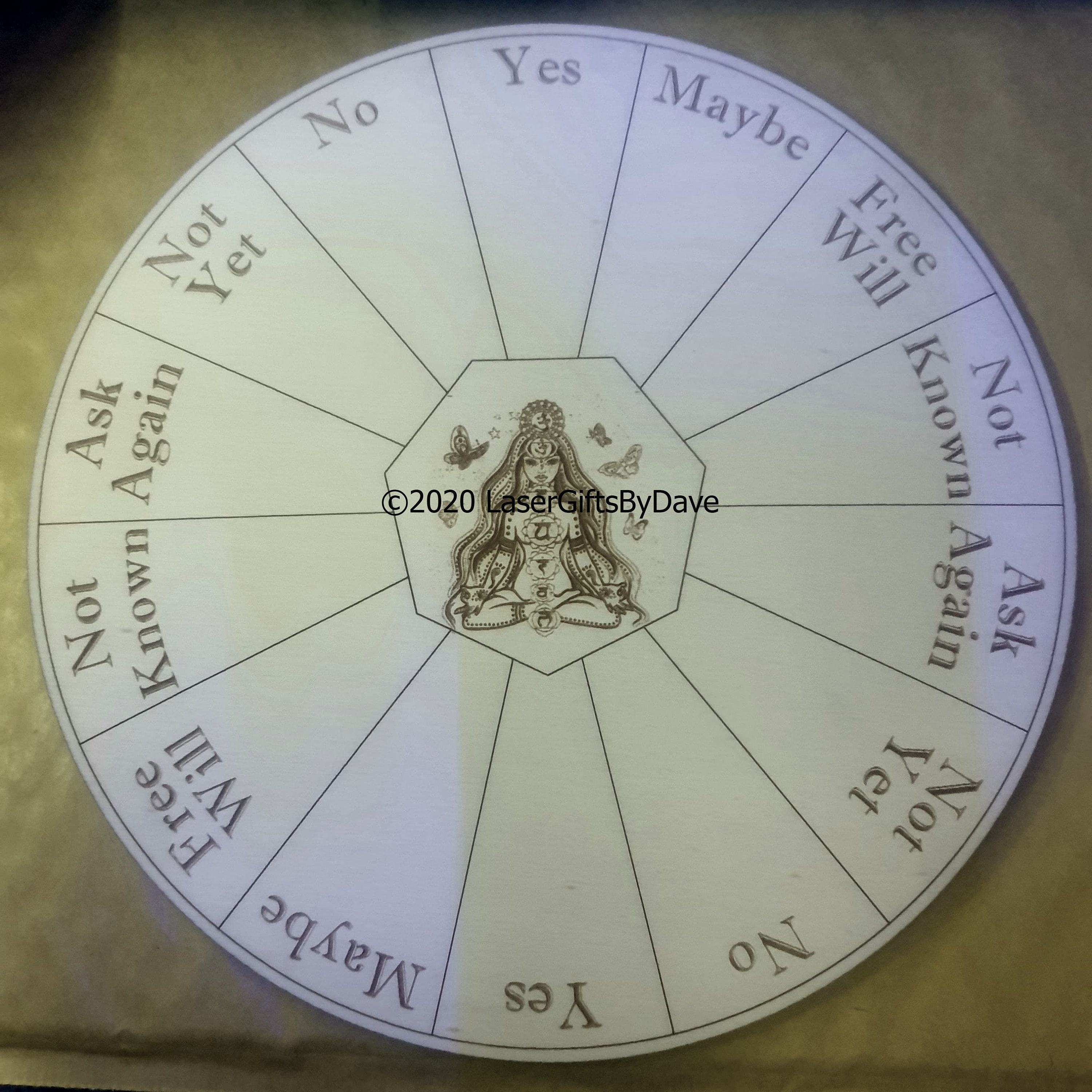 Wooden Pendulum Spiritual Dowsing Board Laser Engraved - Etsy Canada