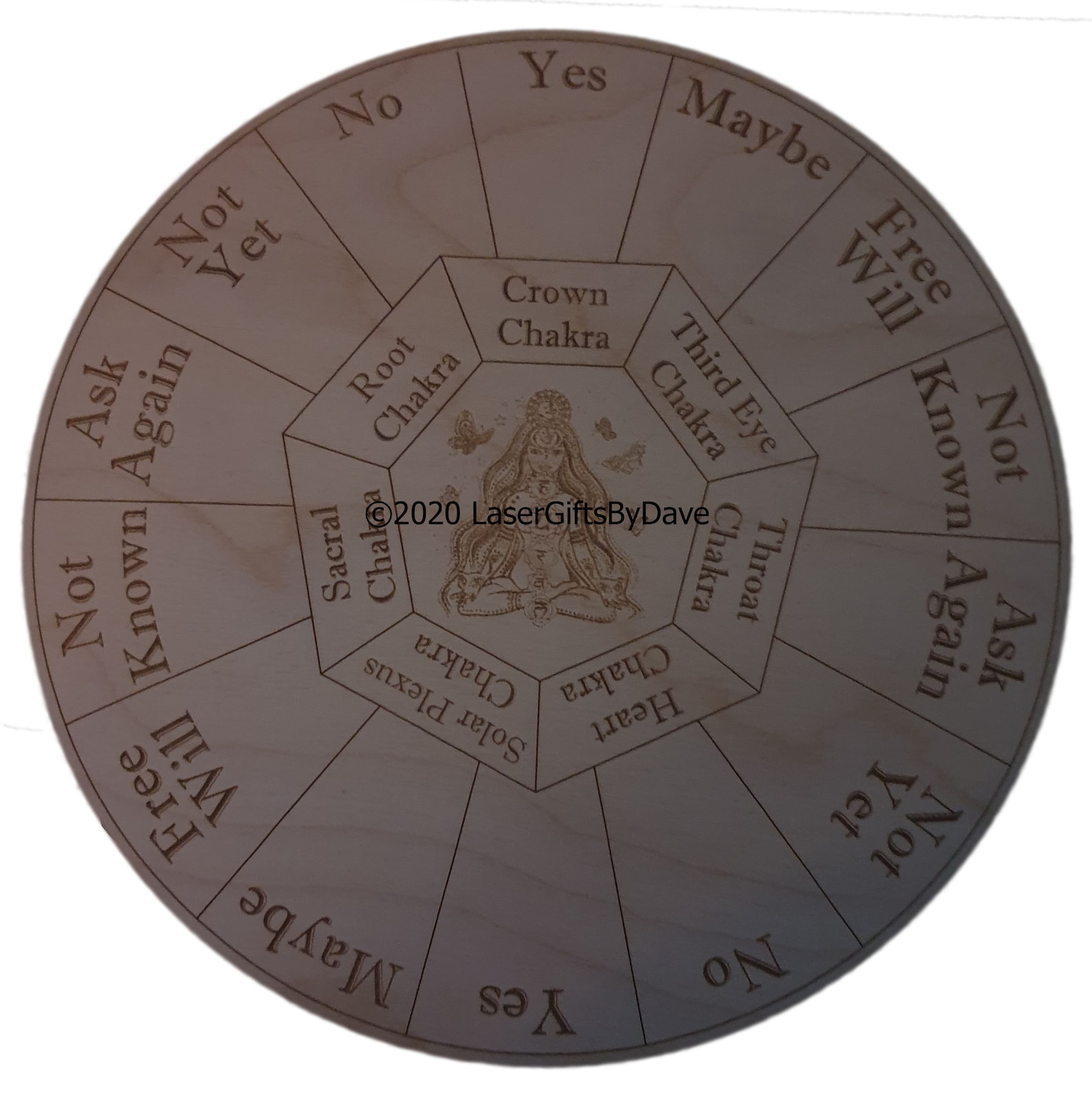 Wooden Pendulum Spiritual Dowsing Board Laser Engraved | Etsy