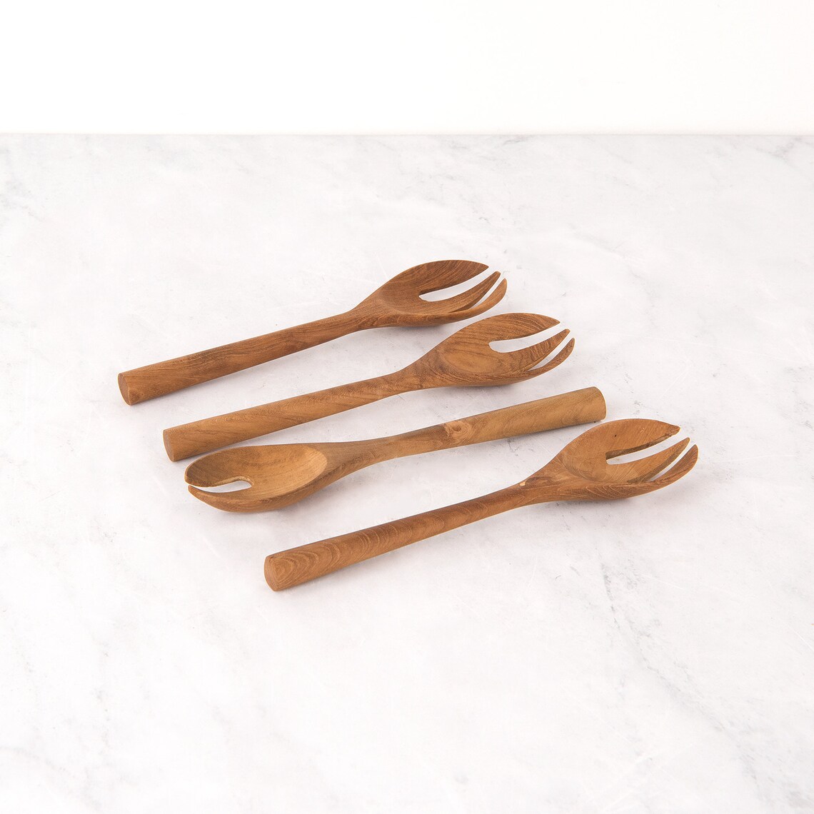 Modern Teak Fork Set - Etsy