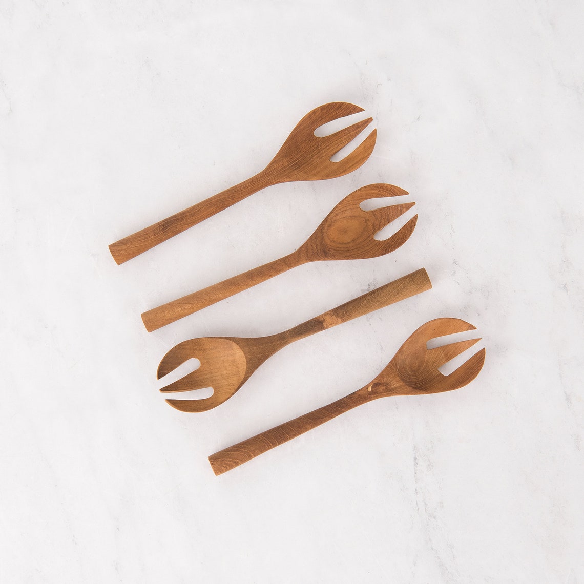 Modern Teak Fork Set - Etsy