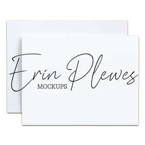 A2 Card Mockup on White Background, Invitation Mock-up With Envelope ...