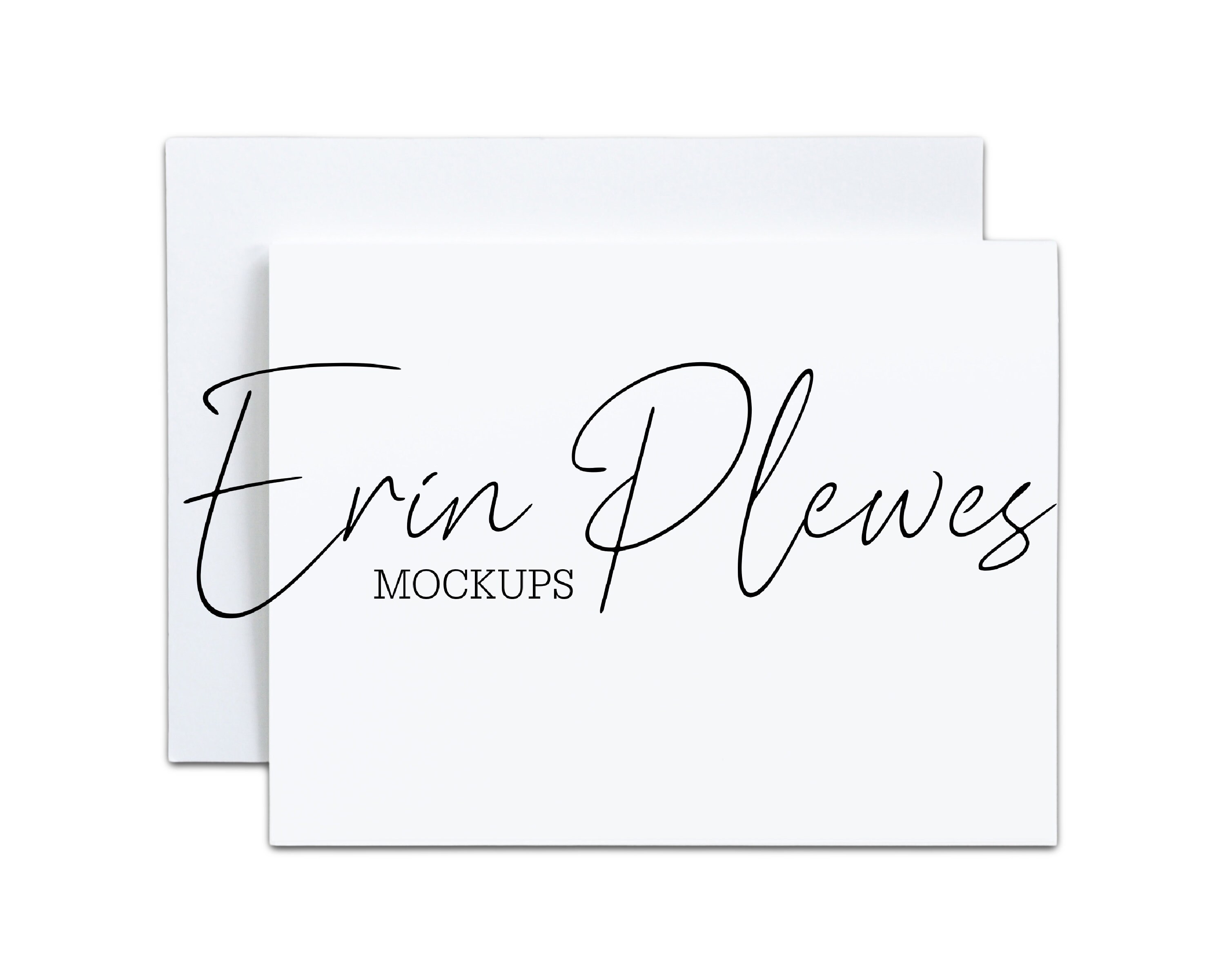 A2 Card Mockup on White Background, Invitation Mock-up With Envelope ...
