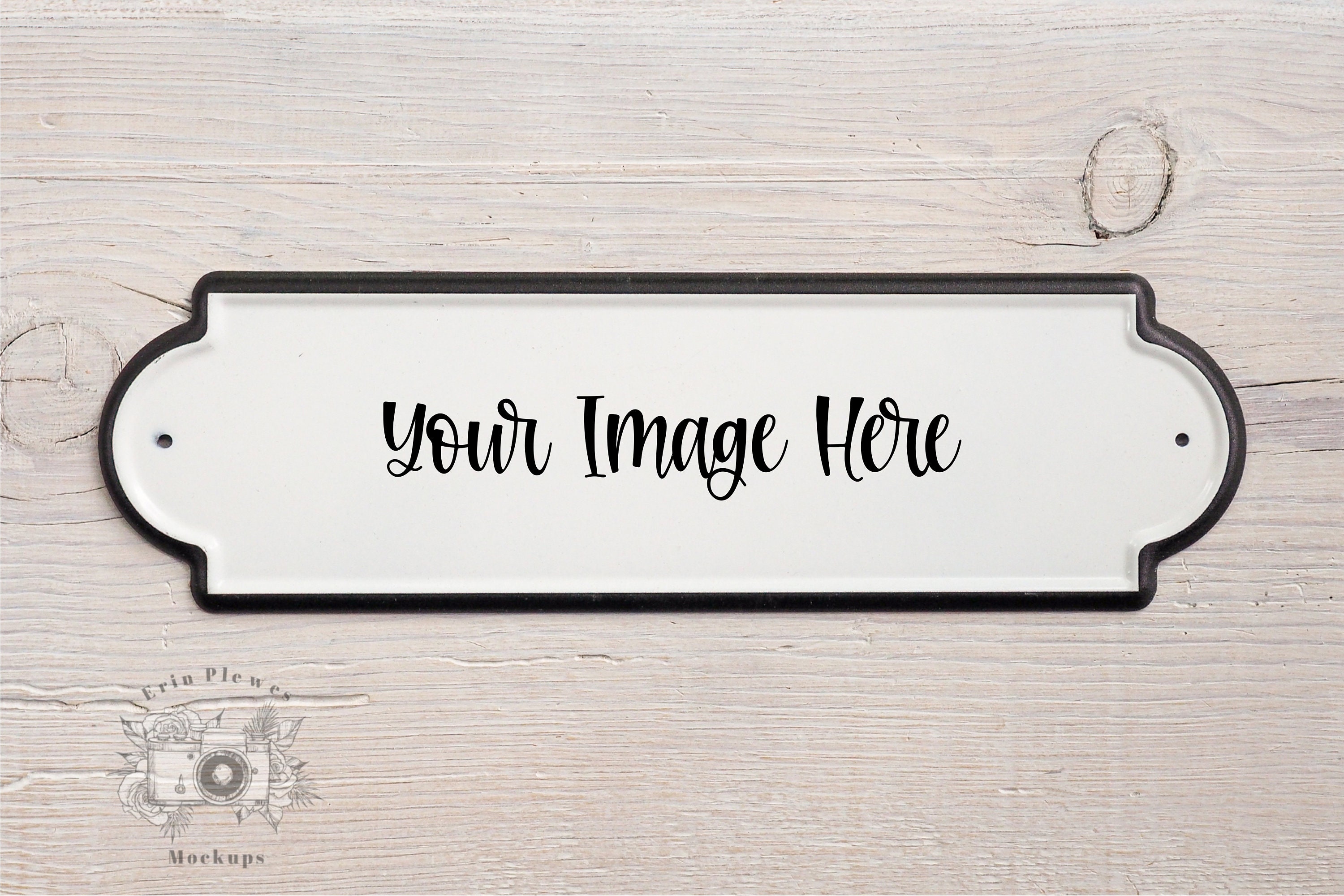 Enamel Sign Mockup White Sign Mock-up on Whitewashed - Etsy