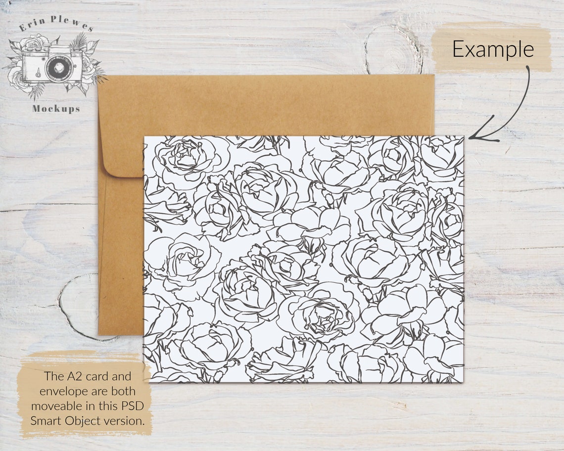 A2 Card Mock up PSD Smart Object A2 Flat Card Mock Up - Etsy