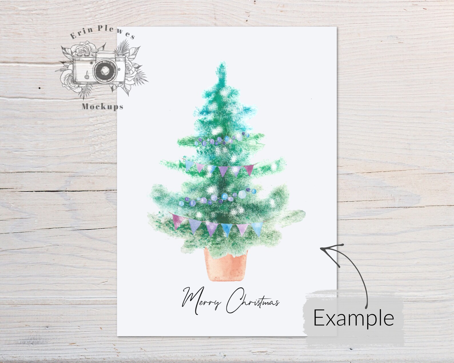 A4 Poster Mockup, Print Mockup on White Farmhouse Rustic Wood, Clean ...