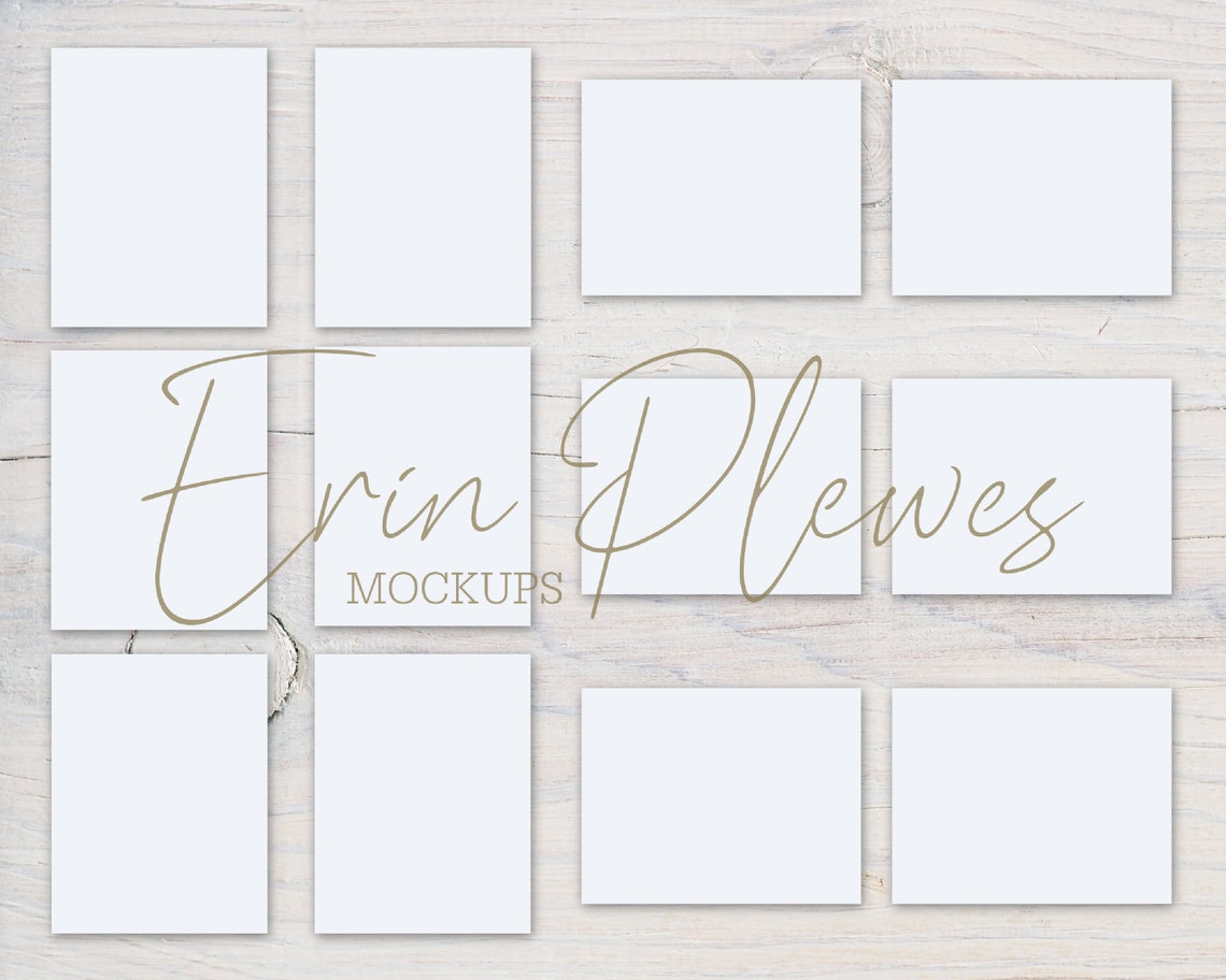 A2 Card Mockup Multiple X 12 Front Back Greeting Card Mock - Etsy