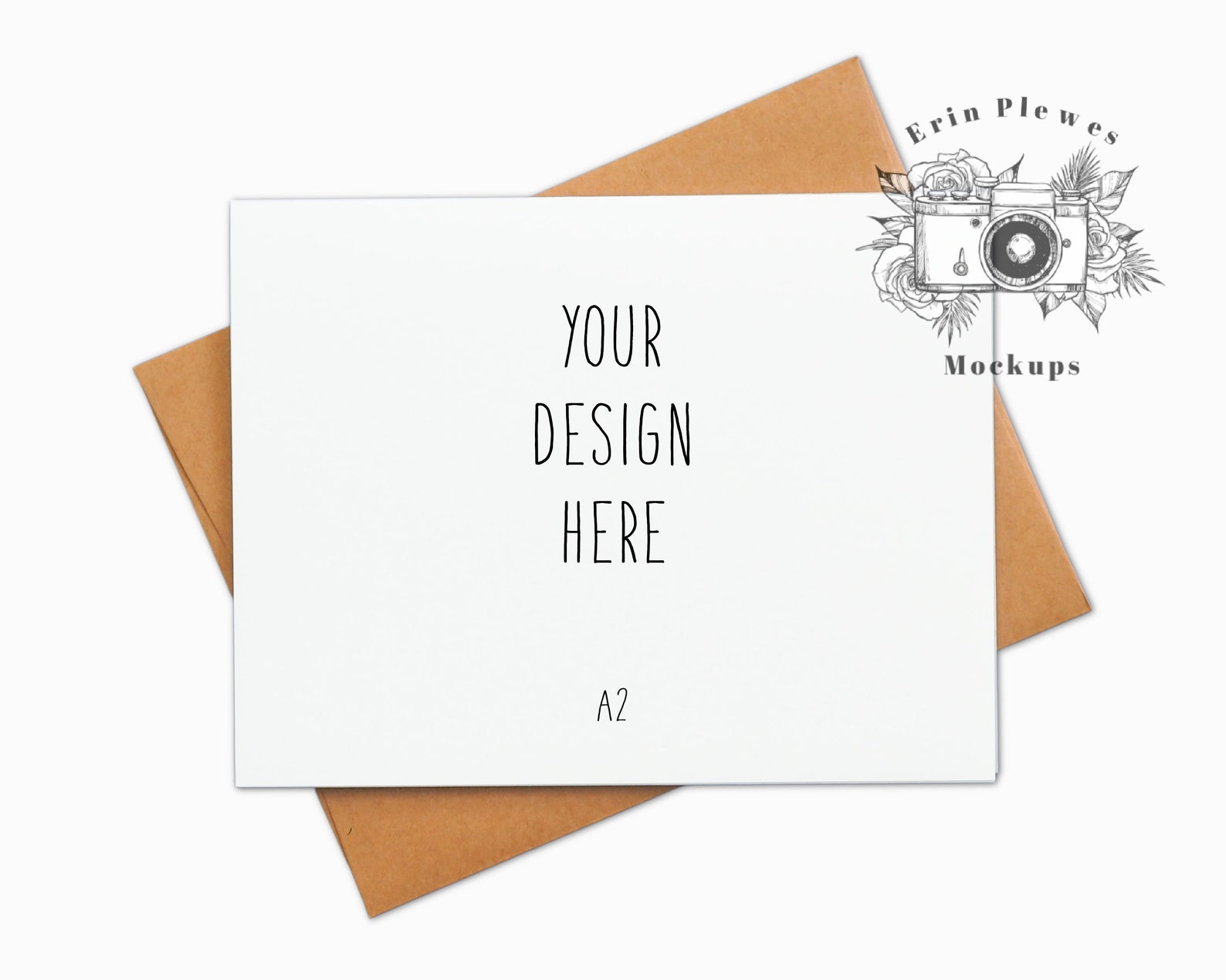 Card Mockup With Kraft Envelope A2 Thank You Card Mock-up - Etsy