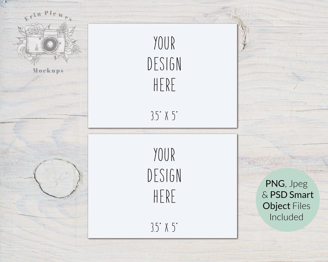 3.5" X 5" Card Mockup PSD Smart Object, Prayer Card Front Back Mockup ...