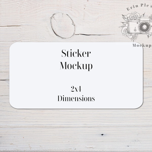 Rectangle Label Mockup - Etsy