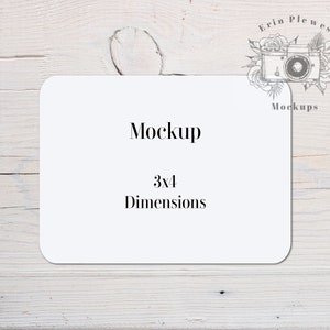Sticker Mockup 3"x4", Label Mock up 3x4, Rounded Corners Sticker Flat ...