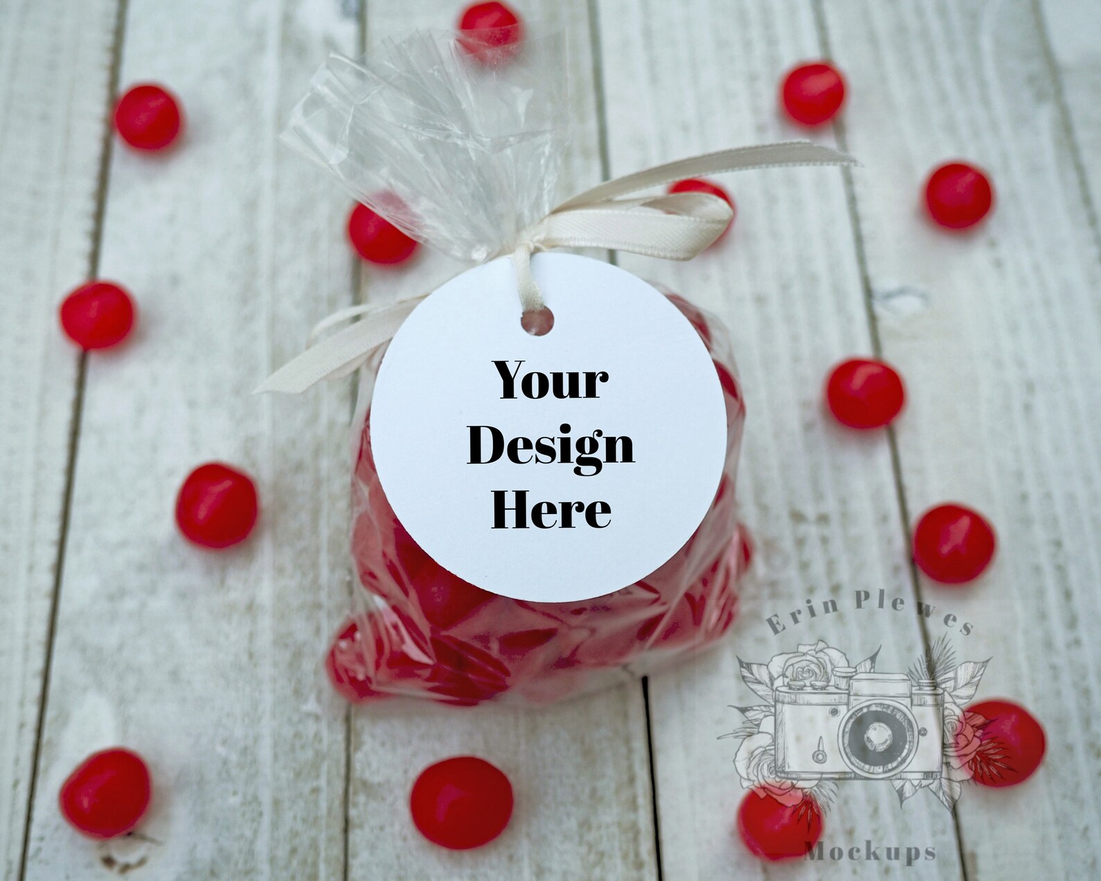Round Tag Mockup Bundle, Label Mock up Bundle for Holiday Present Stock ...
