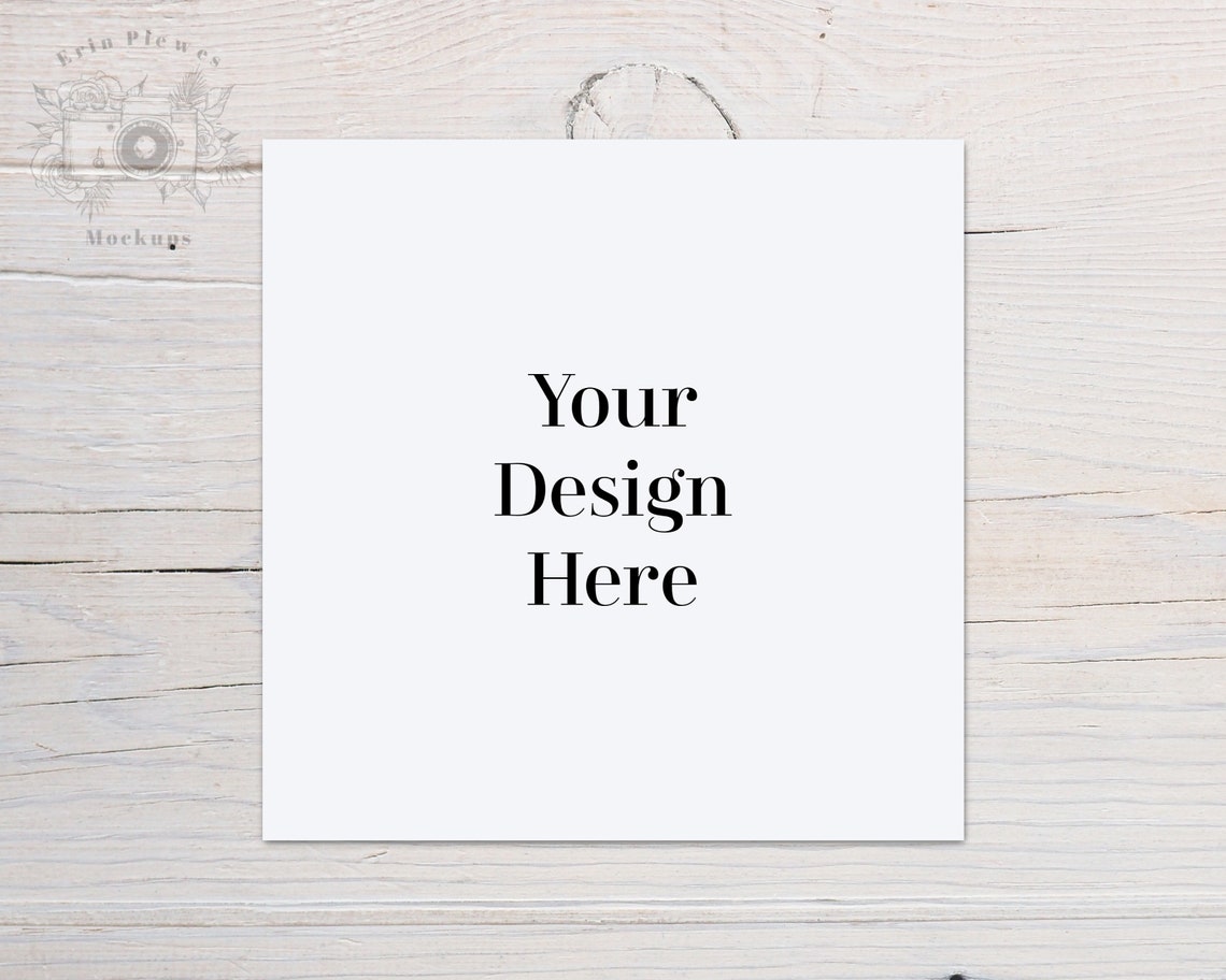 Square Greeting Card Mockup Square Invitation Mock Up Thank - Etsy