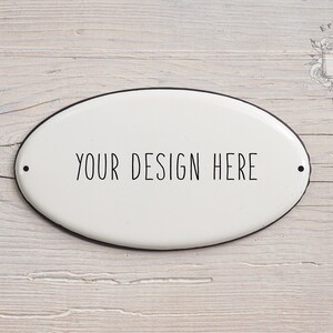 Enamel Sign Mockup, Oval Sign Mock-up on White Farmhouse Style Rustic ...