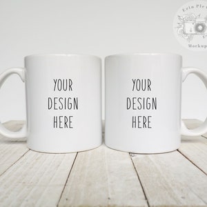 Front and Back Mug Mockup, Double Side Mug Mock-up for Styled Stock ...