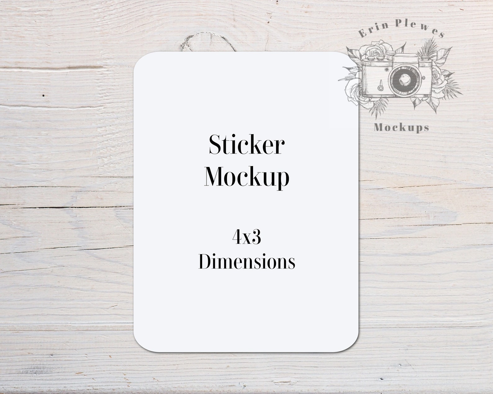 Sticker Mockup 4x3 Label Mock up 4x3 on Rustic - Etsy