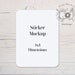 Sticker Mockup 4x3, Label Mock up 4"x3" on Rustic White Wood ...