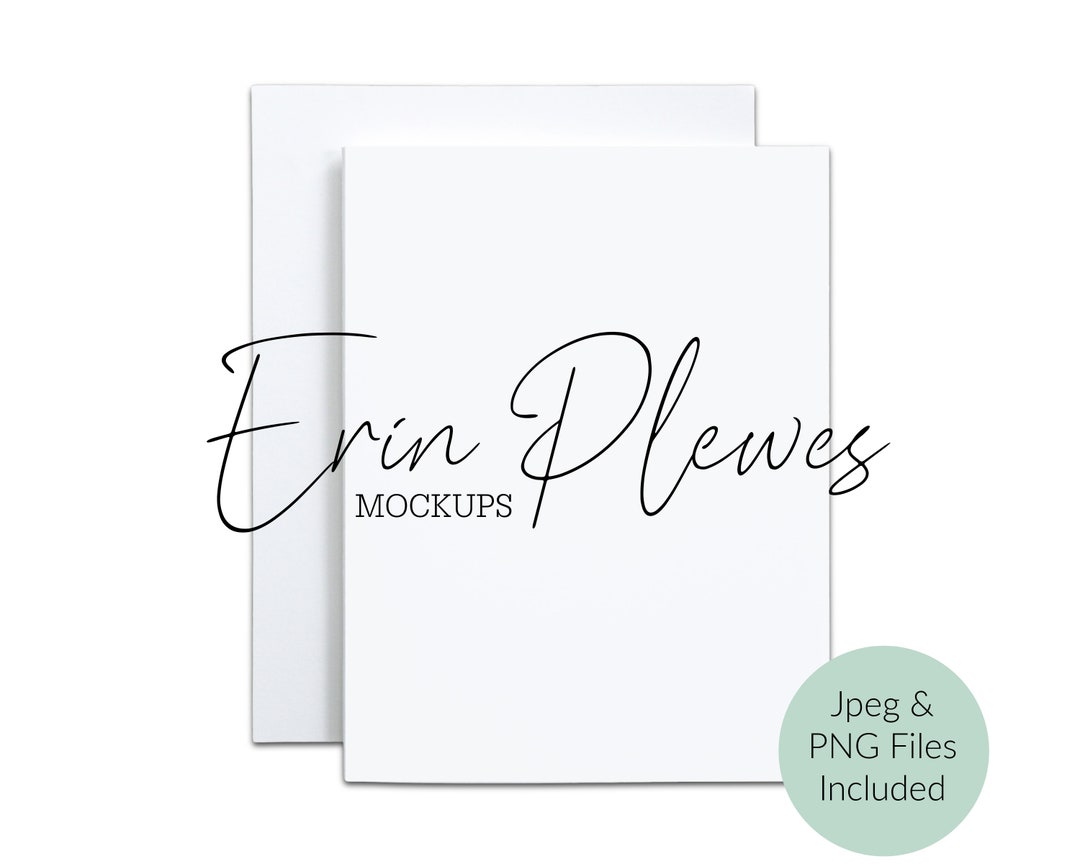 A2 Vertical Card Mockup PNG, Thank You Card Mock up With Envelope White ...