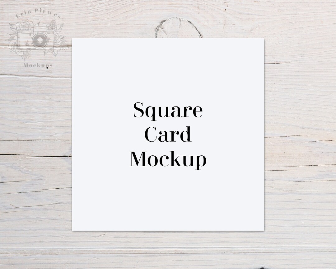Square Greeting Card Mockup, Square Invitation Mock Up, Thank You Cards ...