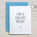 A2 Greeting Card Mockup With Bright Blue Envelope, Thank You Card Mock ...
