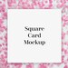 Square Card Mockup Valentine's Day Card Mock-up - Etsy