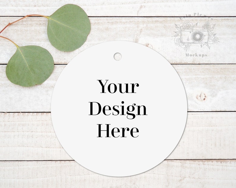 Round Tag Mockup, Wedding Gift Tag Mock Up, Present Label Stock ...