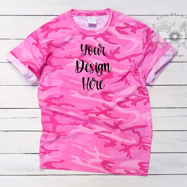 Pink Camo Tshirt - Etsy