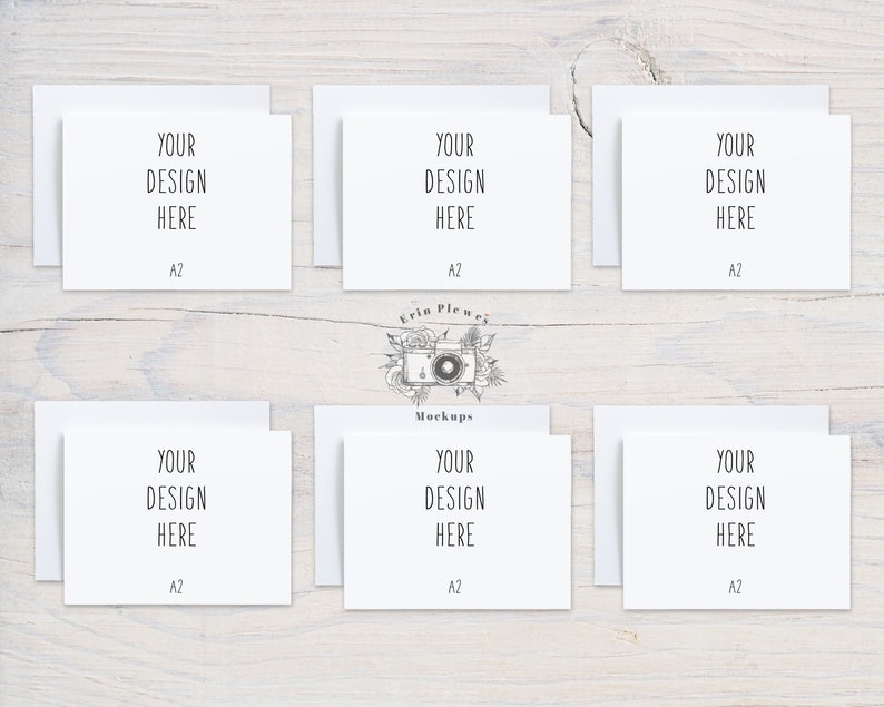 Neutral Card Mockup A2 Greeting Card Mock up X 6 Landscape - Etsy