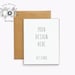 A2 Card Kraft Envelope Mockup PNG, Thank You Card Mock up With White ...