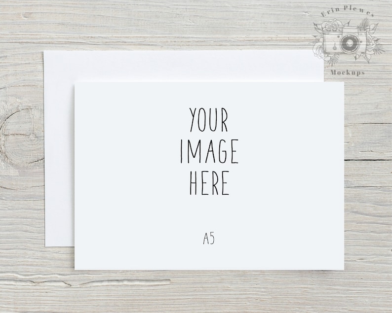 A5 Greeting Card Mockup Thank You Card Mock-up With White - Etsy