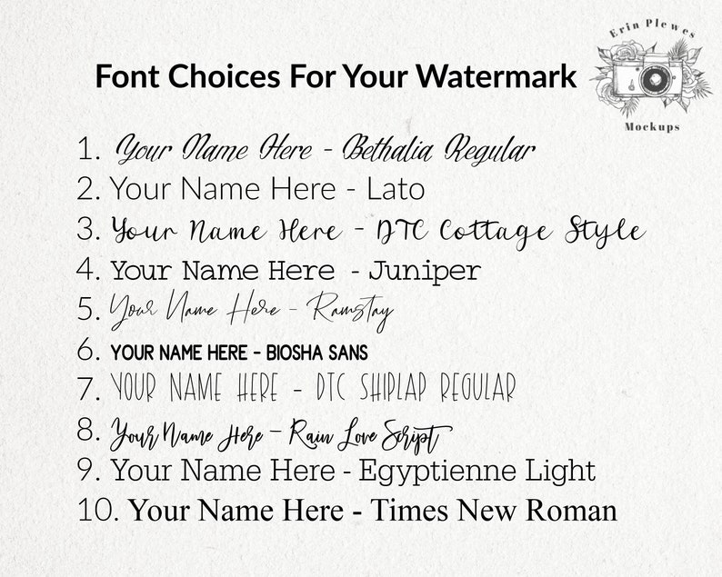 Personalized Watermark Customized Watermark PNG Company Name | Etsy